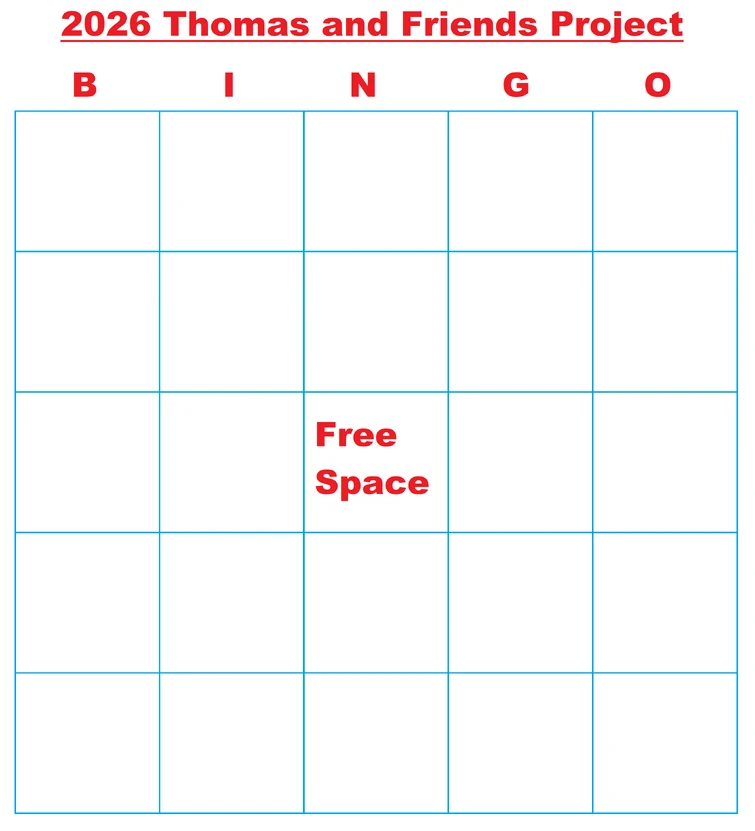 2026 Thomas Project Bingo Card | Fandom