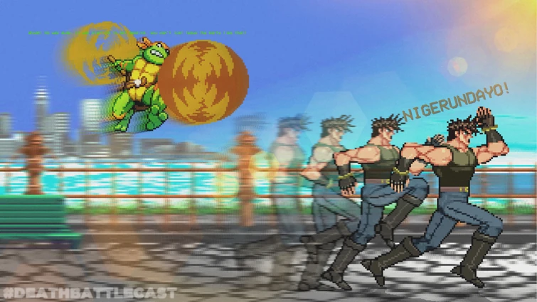 "Hamon In A Half Shell" Joseph Joestar vs Michaelangelo (JJBA vs TMNT ...