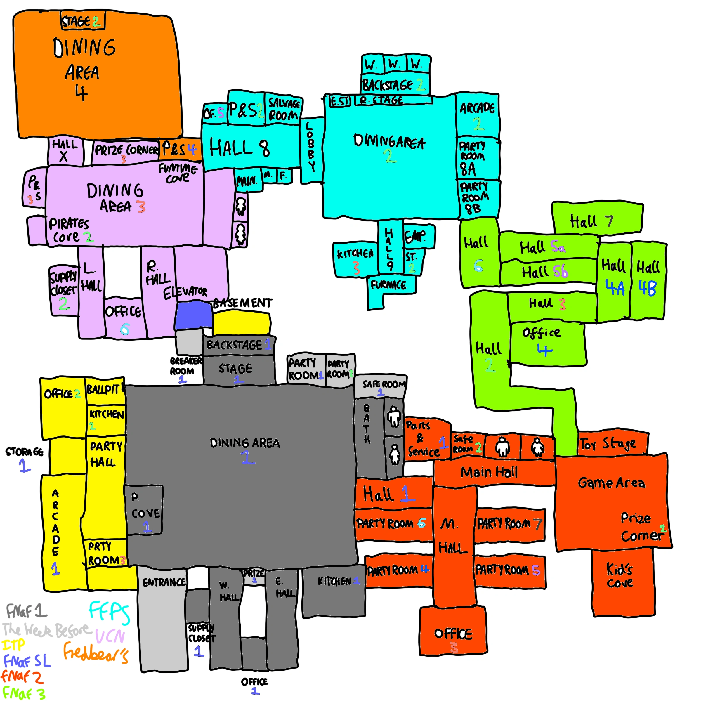 Ultimate FNaF Map (Part 1) | Fandom