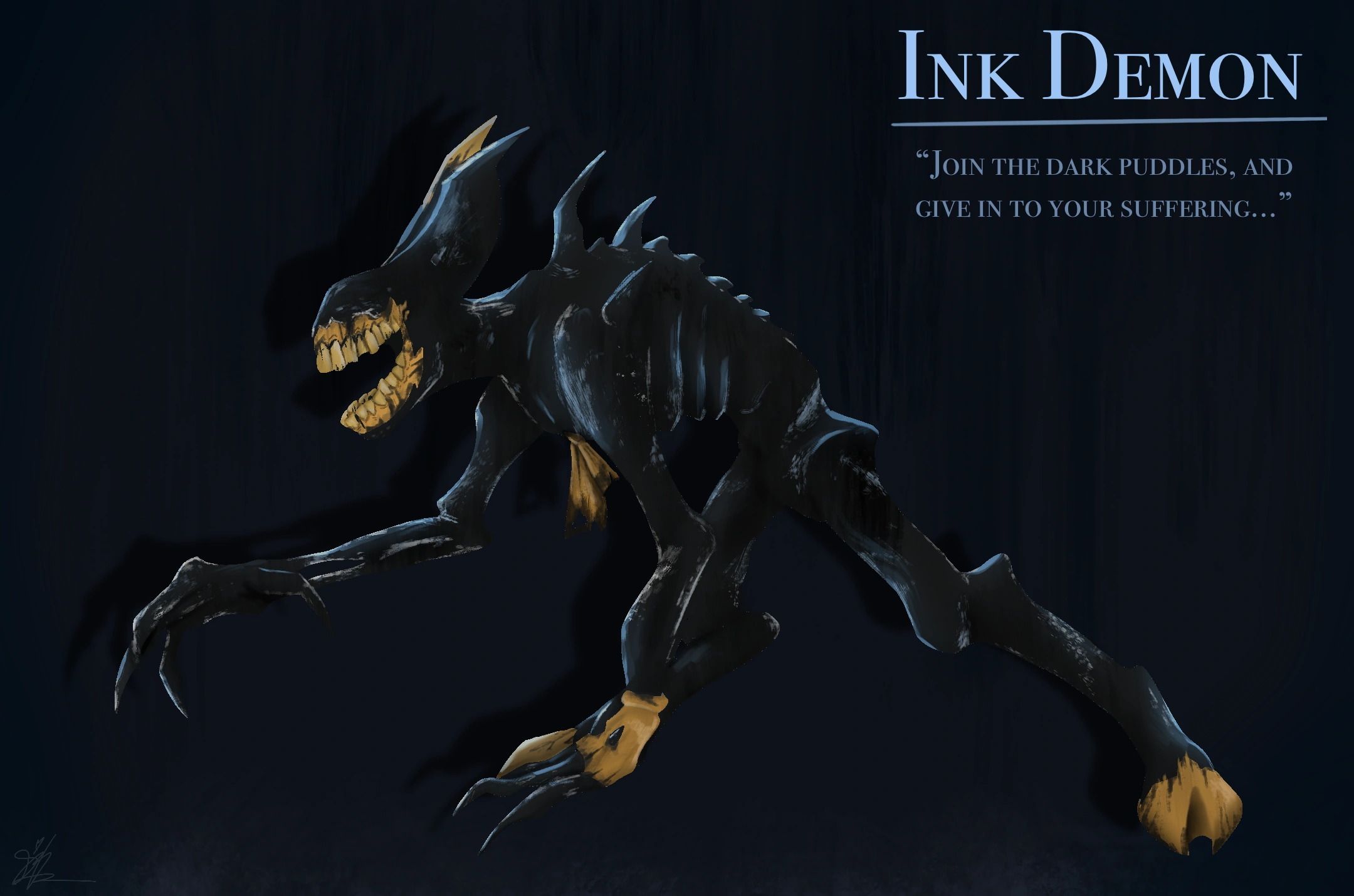 My first time drawing the BATDR Ink Demon AND THIS THING WAS A ...