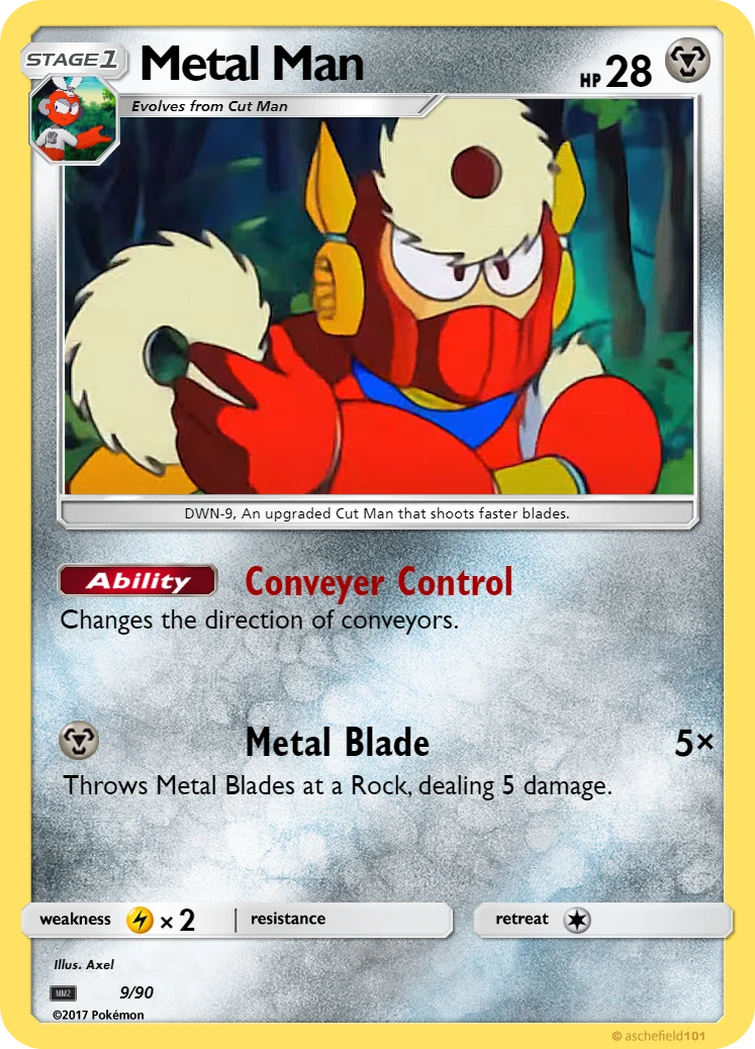 Metal Man and Wood Man as Pokemon cards. | Fandom