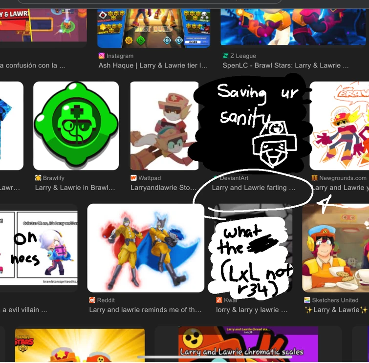 Im never searching Larry and Lawrie again on Google | Fandom