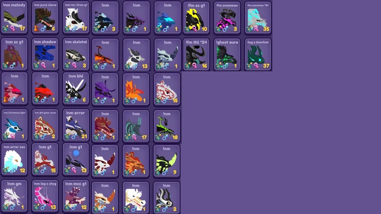 Big sale, 200+ dragons (mostly dev/season/events) | Fandom