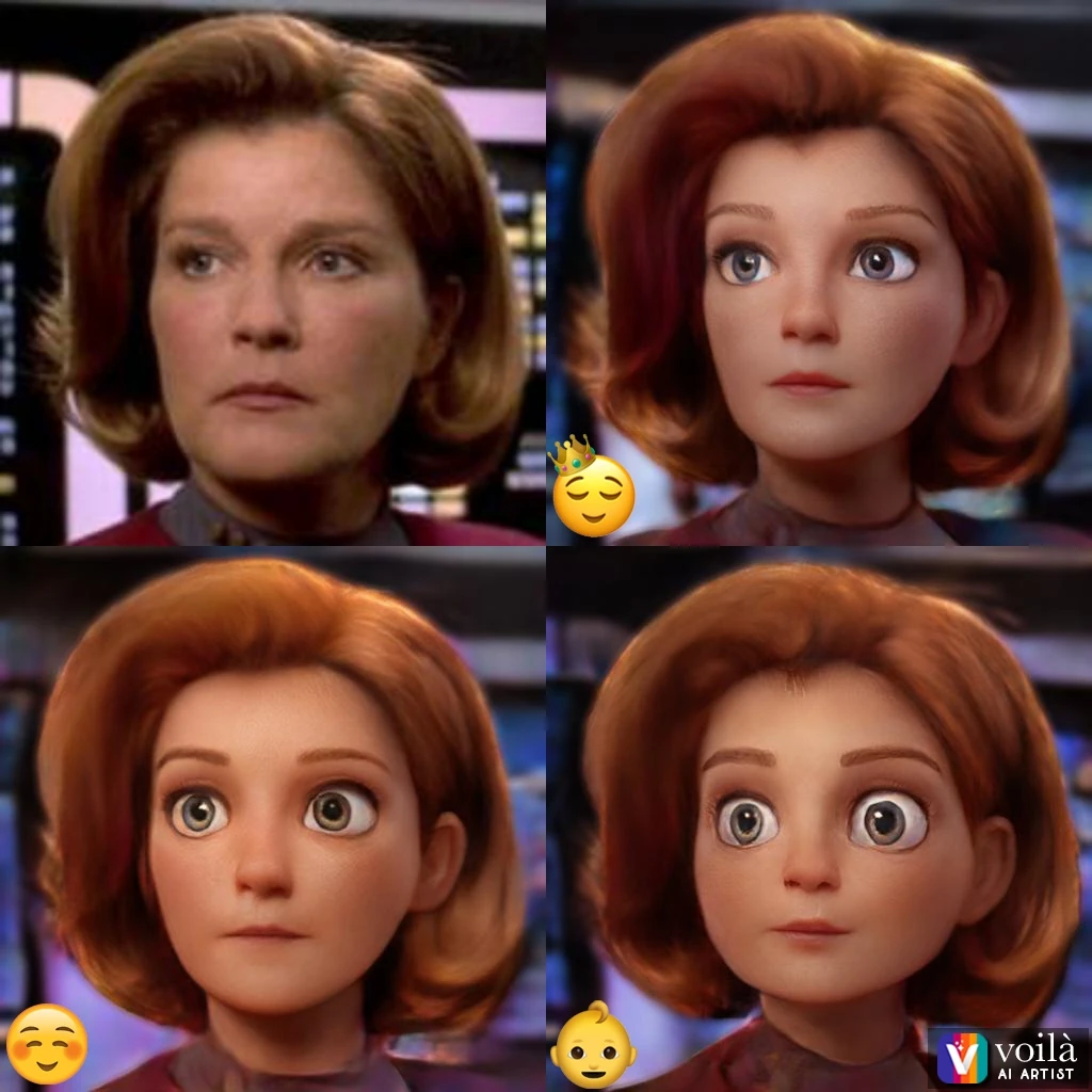 Captain Janeway as a cartoon. | Fandom