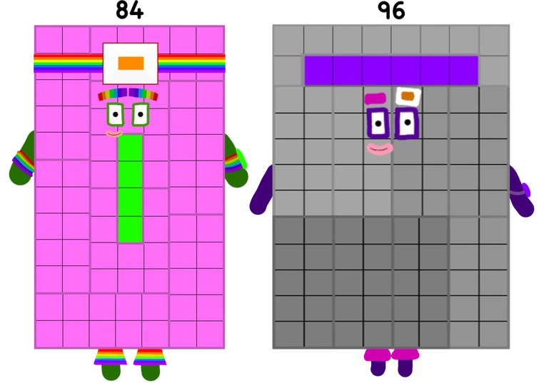 I reupgraded Numberblocks 84 and 96! | Fandom