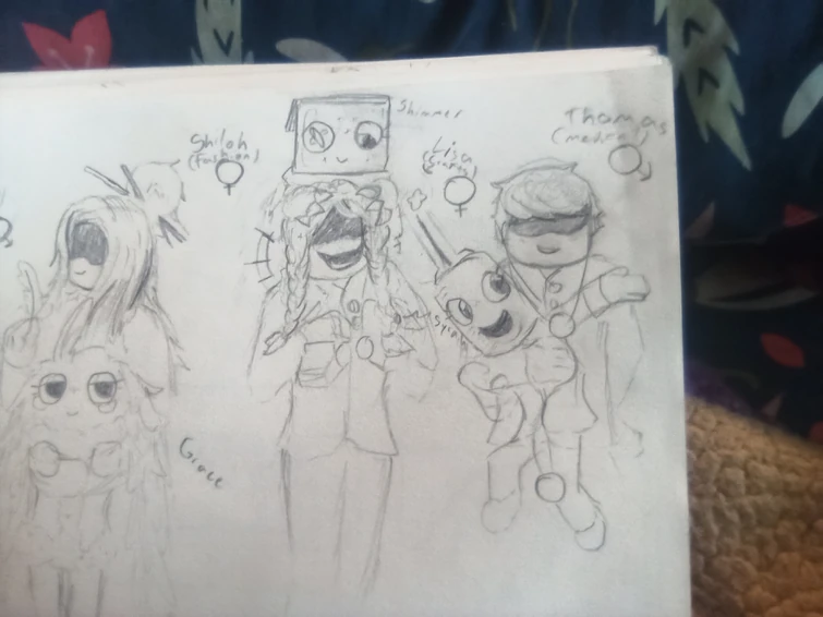 Drew my other dandy's world OC handlers traditionally + some lore. | Fandom