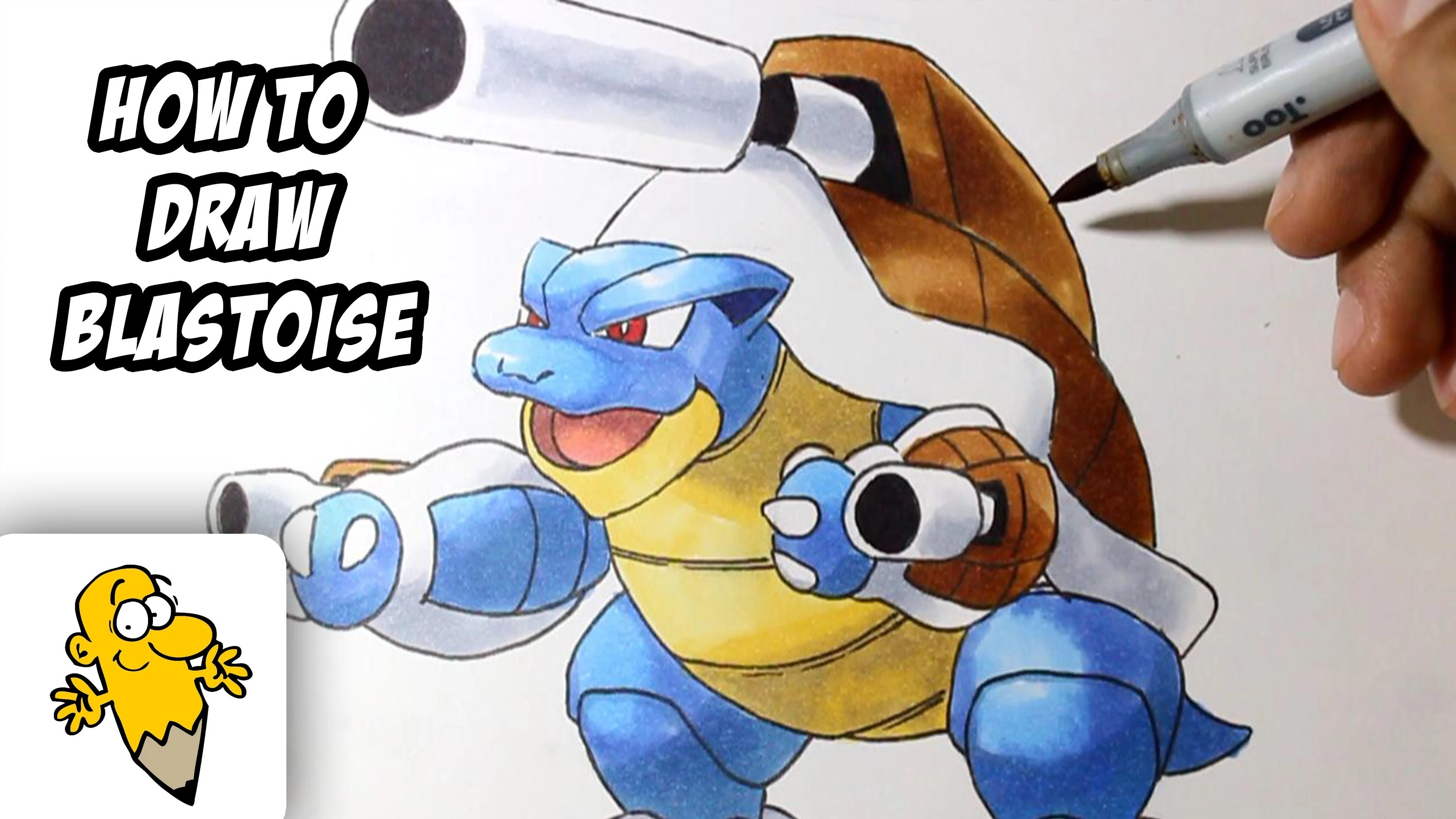How To Draw Blastoise Step By Step