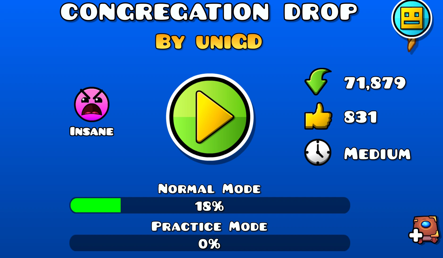 should really start how to make art in gd, anyways congregation drop 18 ...