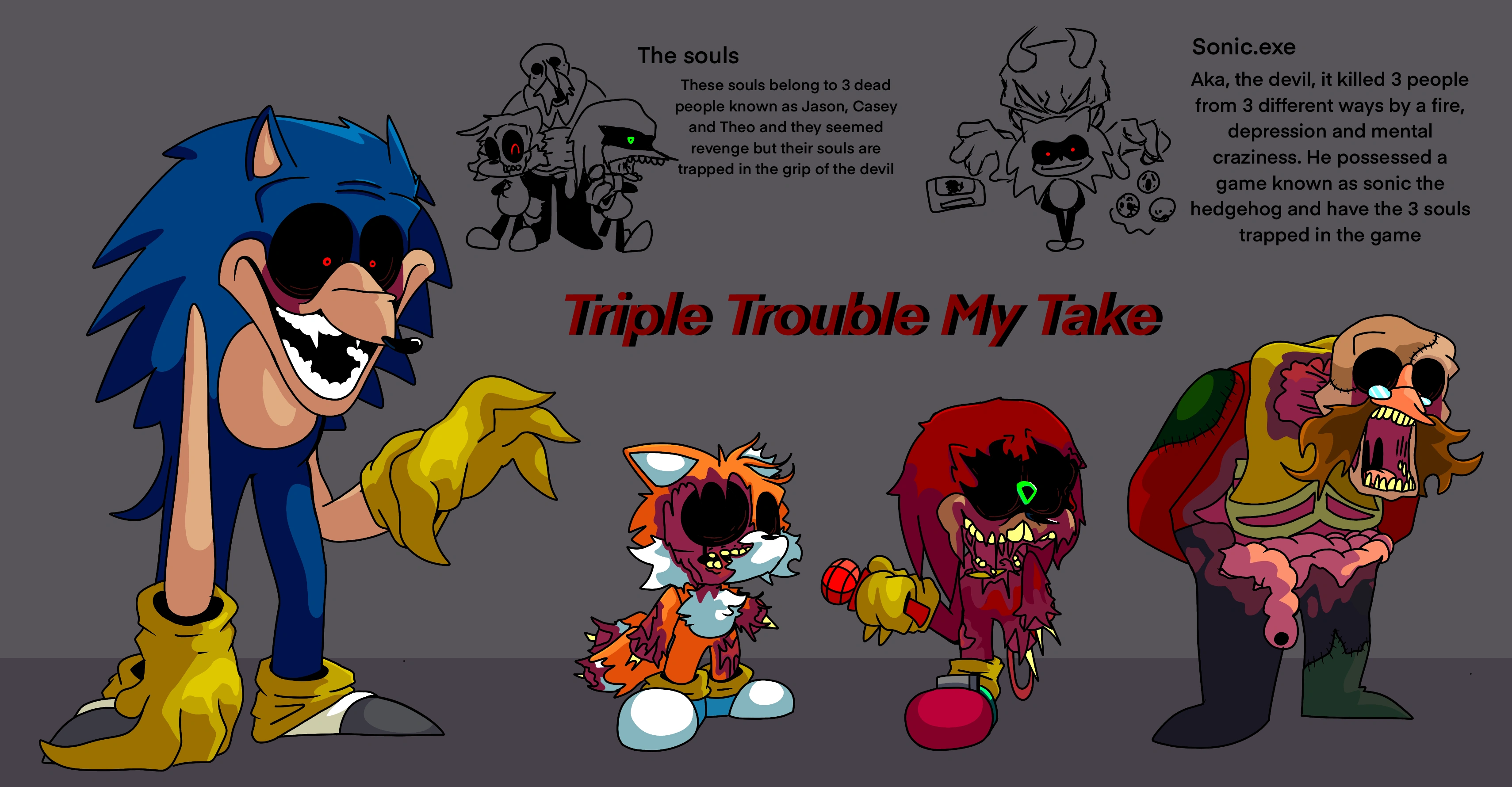 Triple Trouble my take (Full actual art after 2 days) | Fandom
