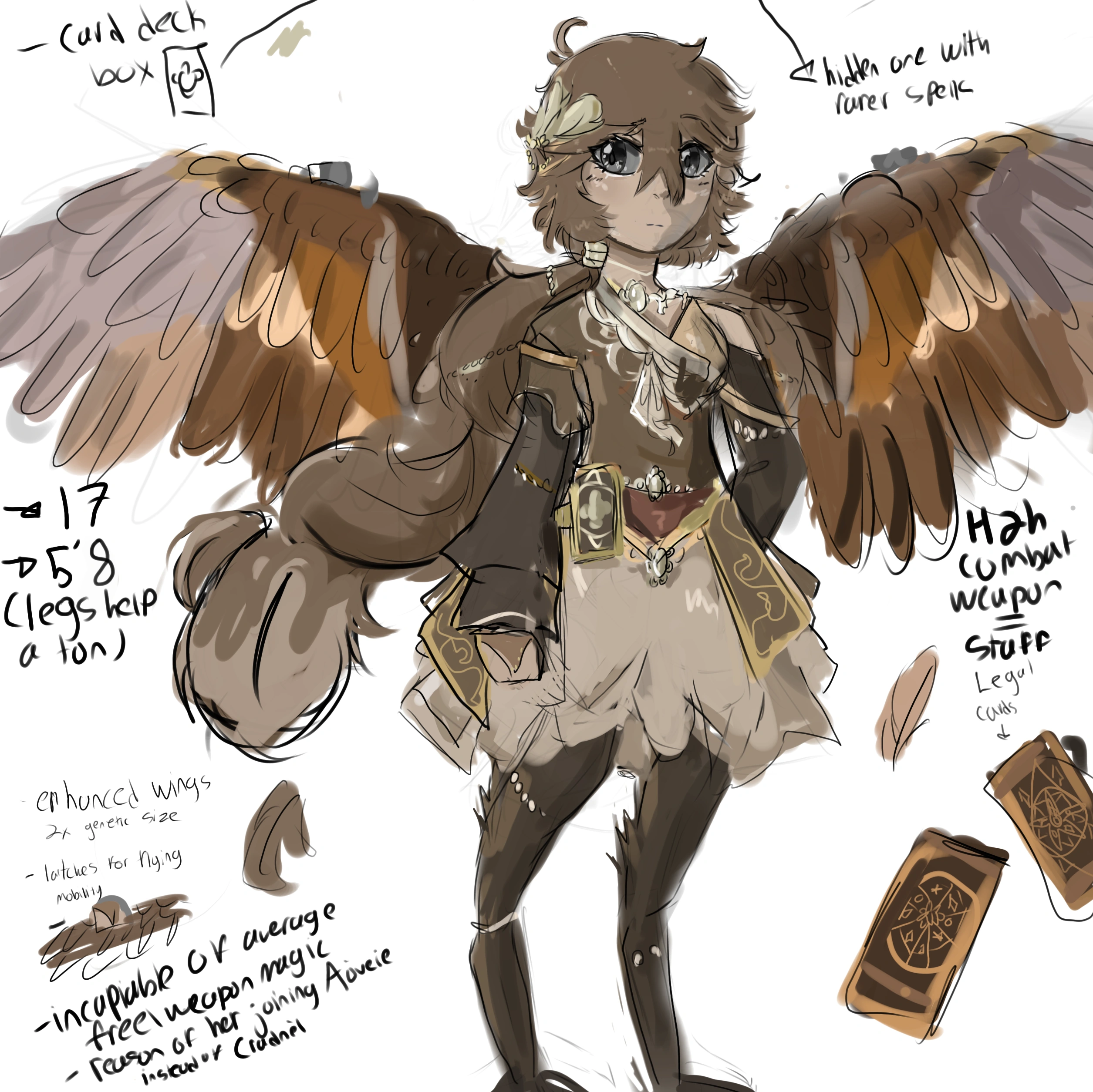 I tried designing a bird girl | Fandom