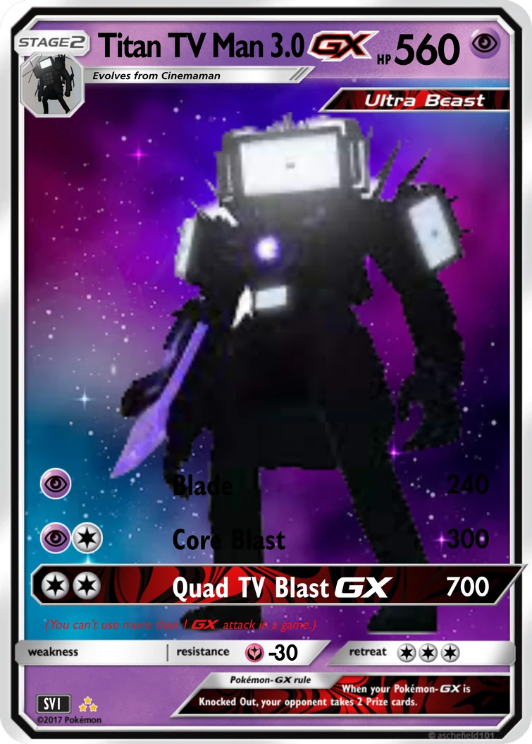 Titan TV Man 3.0 Pokémon Card | Fandom