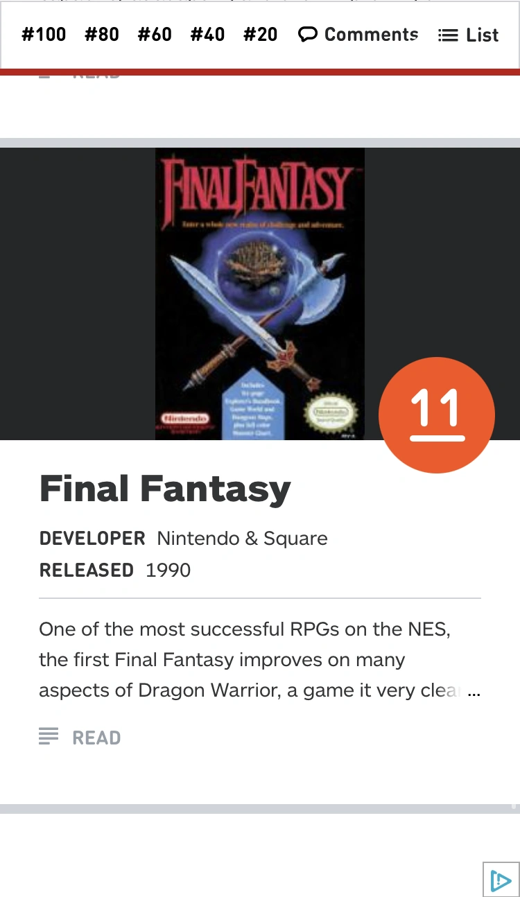 Final Fantasy games placements on IGN's list | Fandom