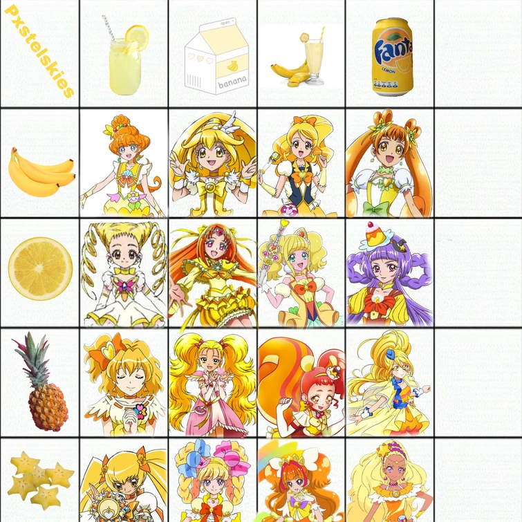 Precure Chart Meme (YELLOW EDITION) | Fandom