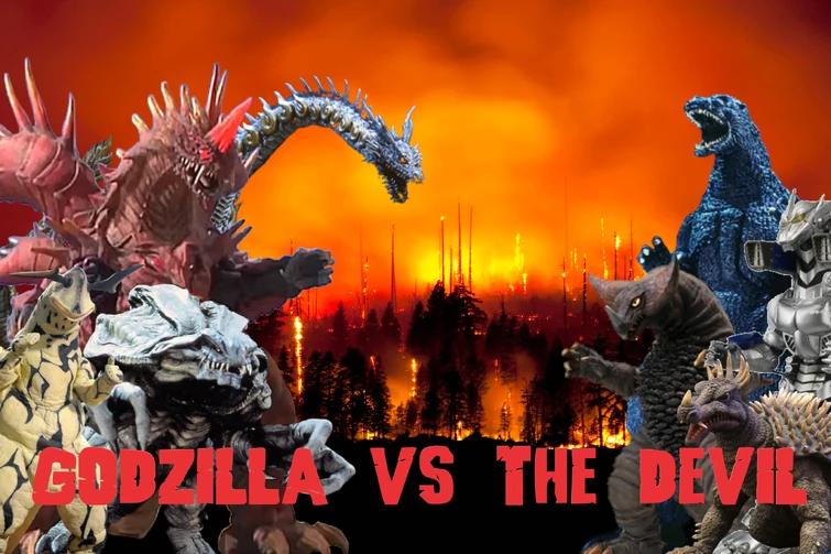 Godzilla vs the devil poster (alt) | Fandom