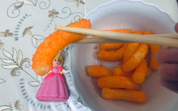 give peach your full stack of cheeto puffs. | Fandom