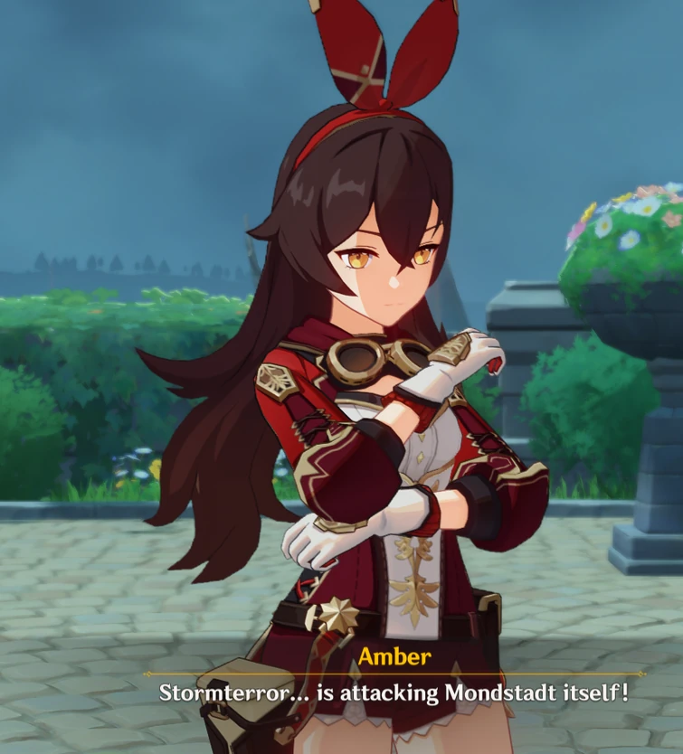 is it normal that amber have her secondary outfit in the cutscenes ...