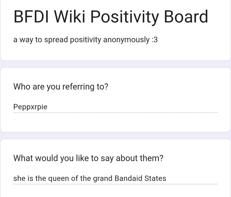 bfdi wiki positivity board! | Fandom