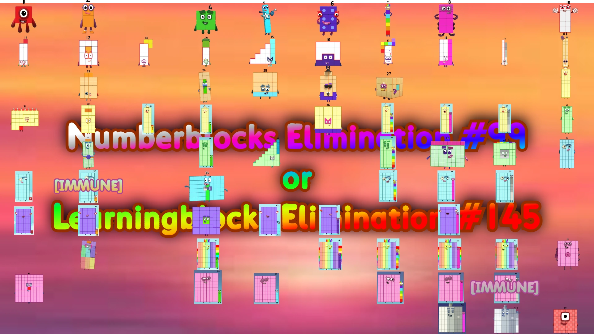 Learningblocks Elimination #145 or Numberblocks Elimination #99 or ...