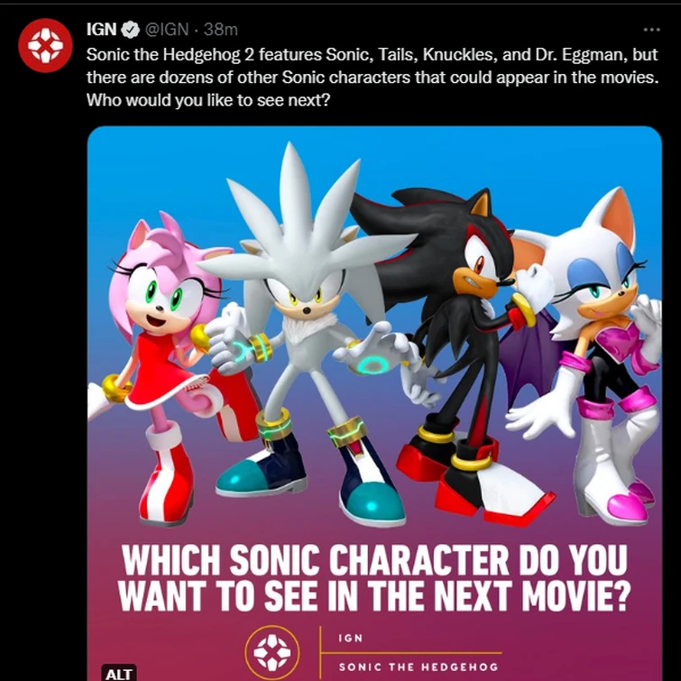 Place your favorite sonic character on the table | Fandom