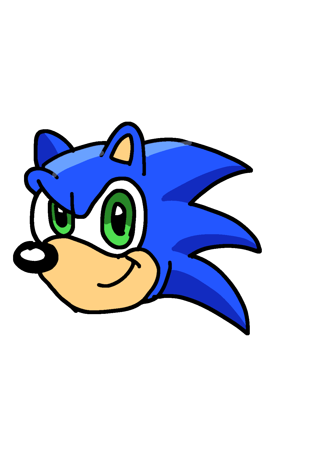 My simple digital drawing of Sonic's head | Fandom