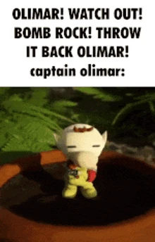 OLIMAR! WATCH OUT BOMB ROCK! THROW IT BACK OLIMAR | Fandom