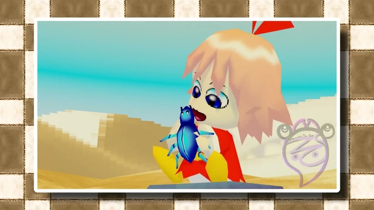 Preview: Ribbon eating a bug, Kirby 64: the Crystal Shards drawing ...