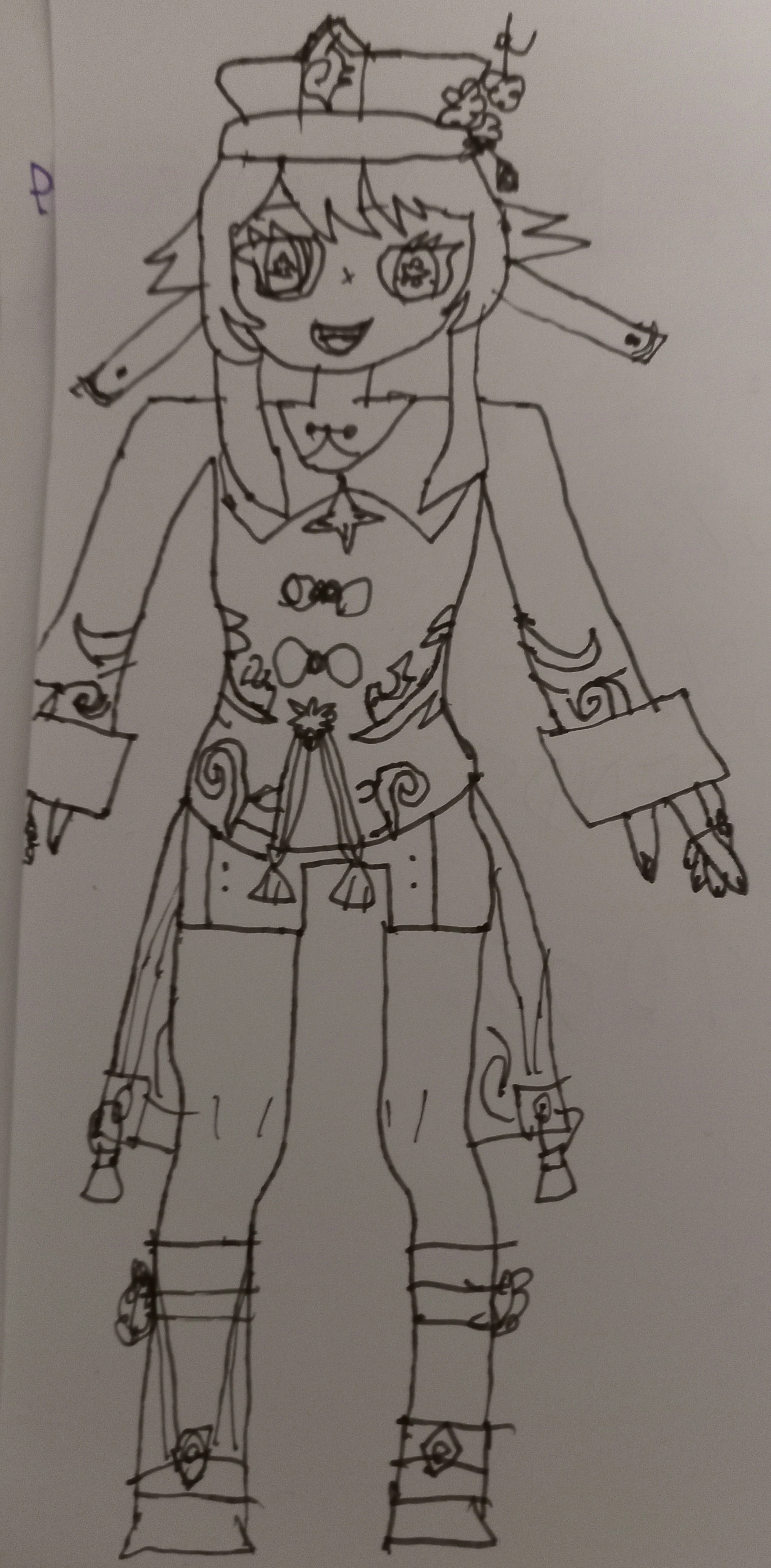 I tried drawing Hu Tao | Fandom