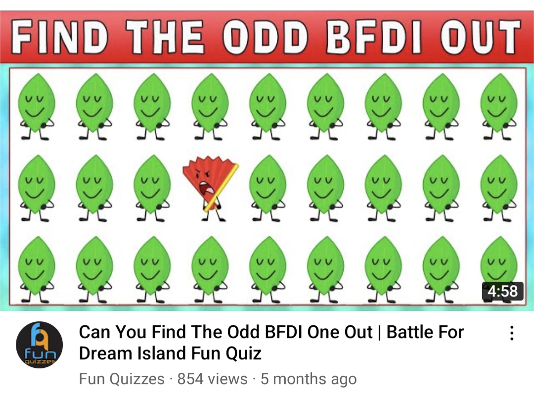 find the odd bfdi | Fandom