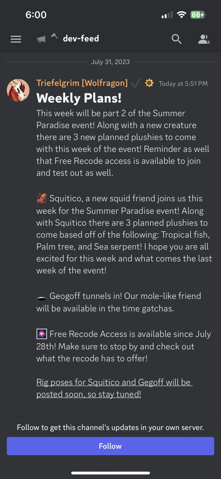 Weekly plans | Fandom