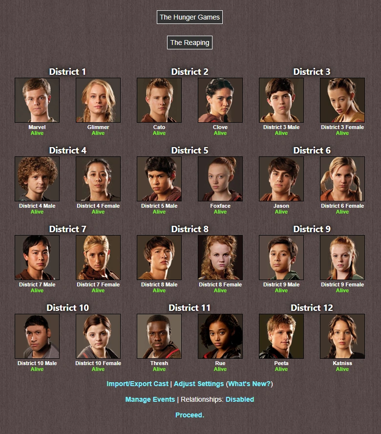 The Hunger Games Signups | Fandom