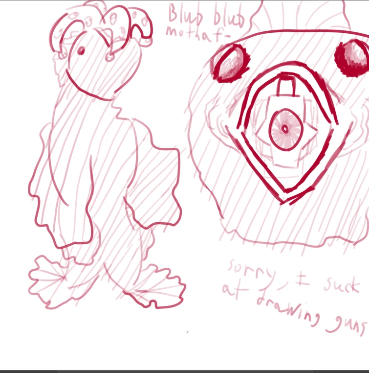 meet Big Mort III the Fish. his jester hat can turn into a freaking gun ...