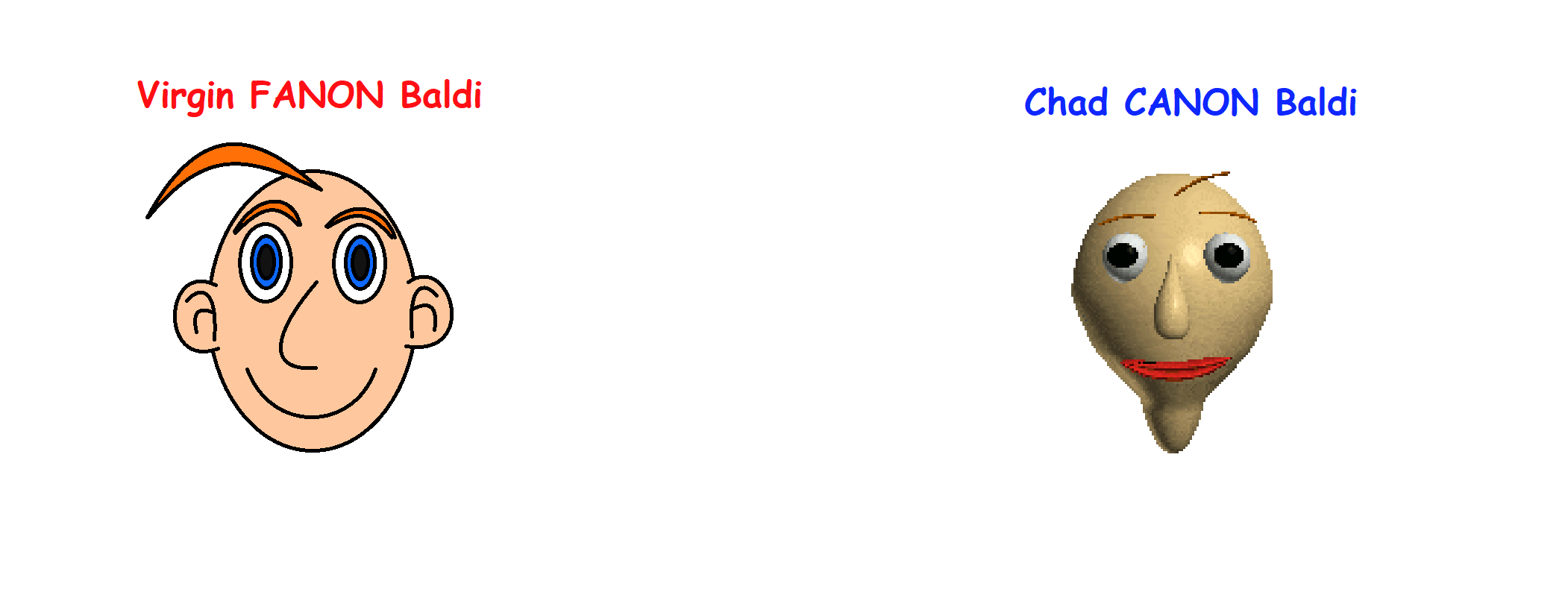 NEW! Virgin FANON Baldi VS Chad CANON Baldi template | Fandom
