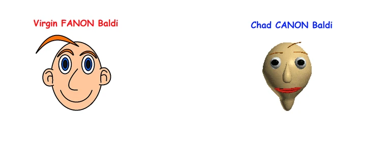 NEW! Virgin FANON Baldi VS Chad CANON Baldi template | Fandom