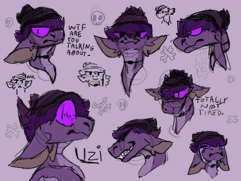 dragon au Uzi expression practice. | Fandom