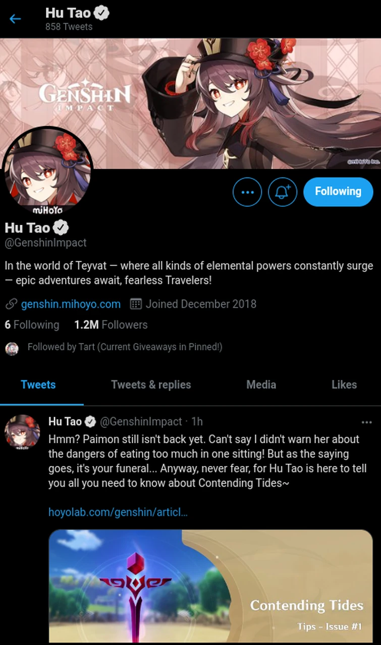 hu tao taking over twitter 2021, colorized | Fandom