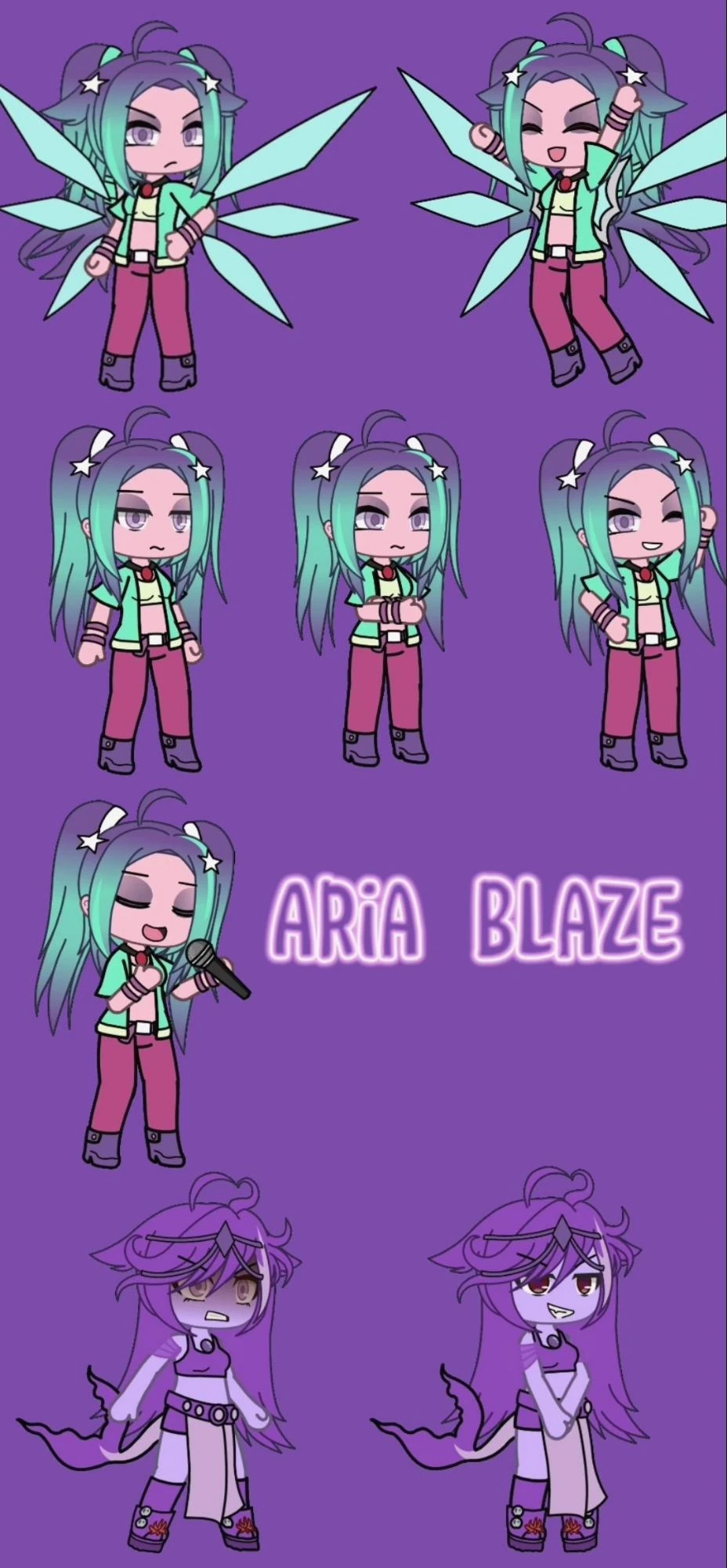 -Ария Блейз (Aria Blaze) Gacha Life (all versions) Equestrian Girls ...
