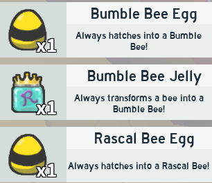 I got both the Rascal Bee egg and the Bumble Bee egg in less than 24 ...