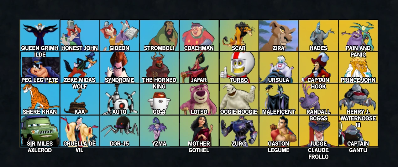 Disney villain Smash Bros roster | Fandom
