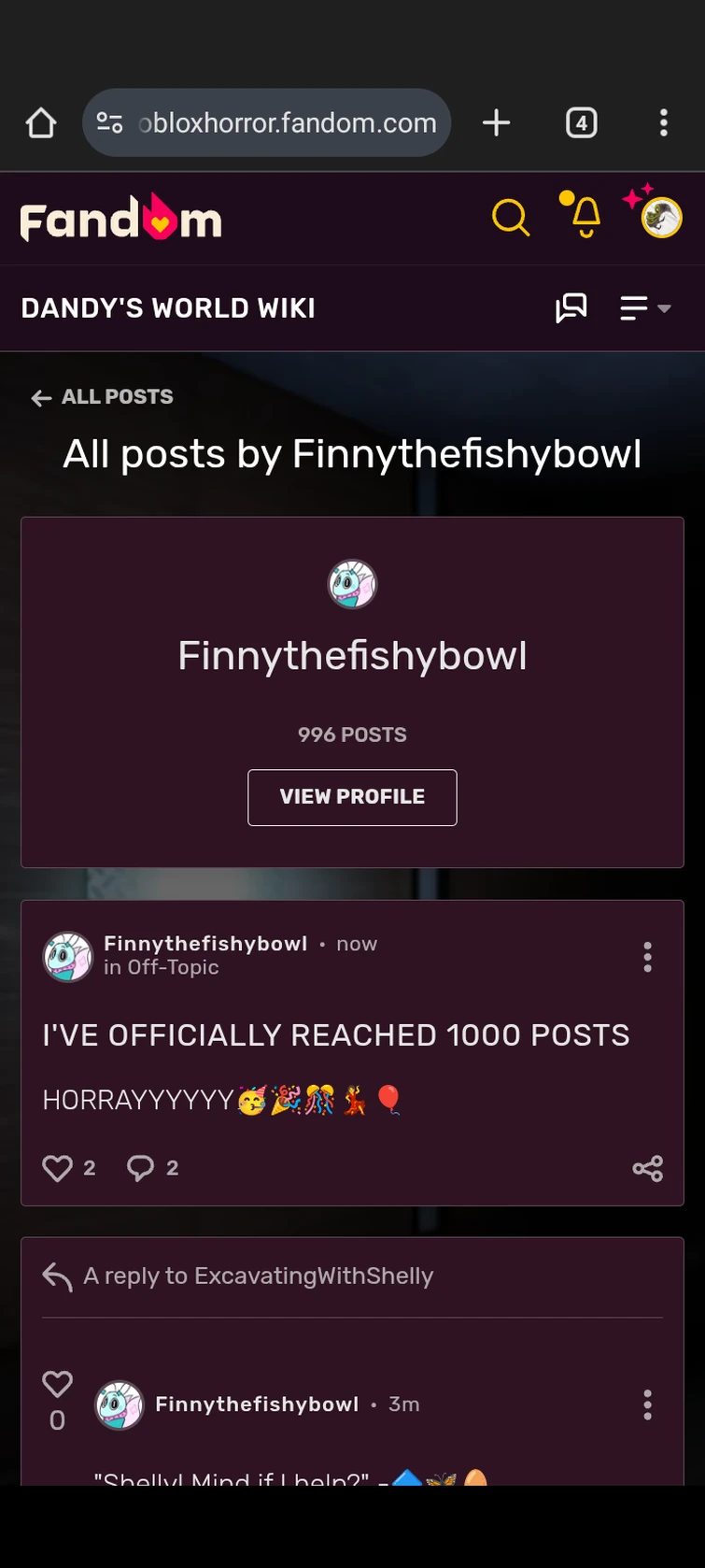 I'VE OFFICIALLY REACHED 1000 POSTS | Fandom
