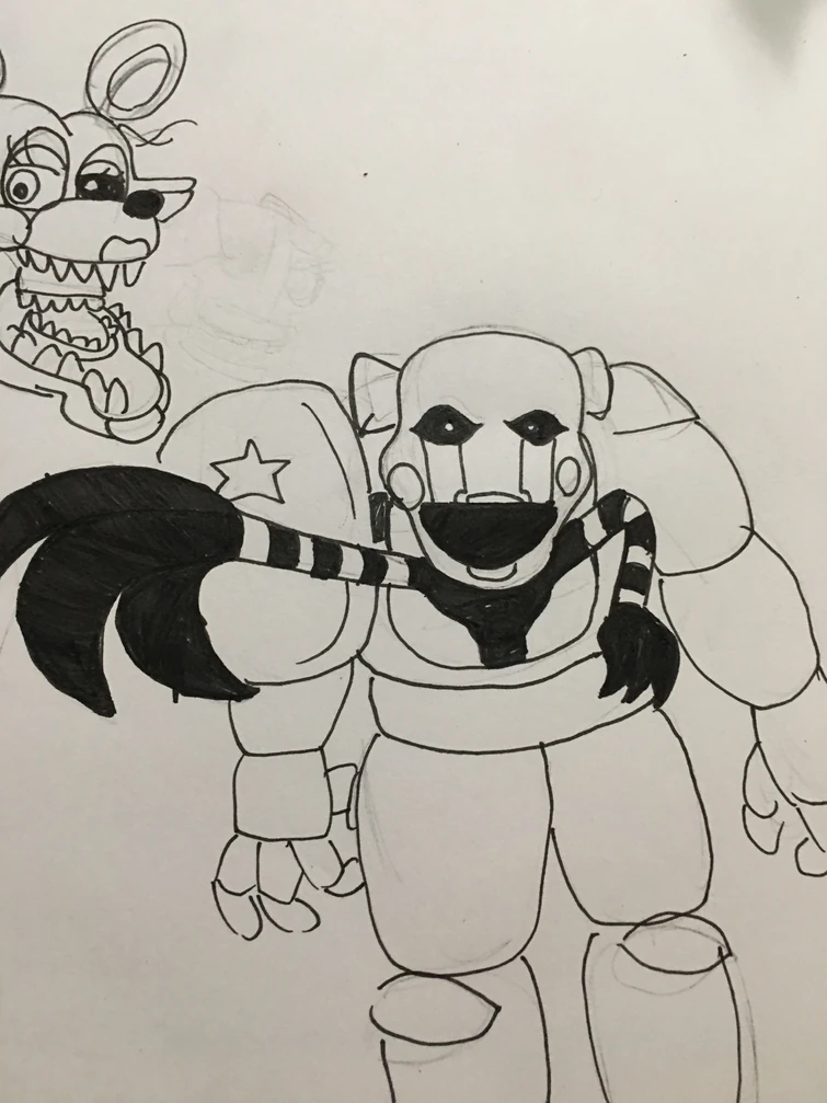 I drew the puppet coming out of lefty I’m not done with it I still Need ...