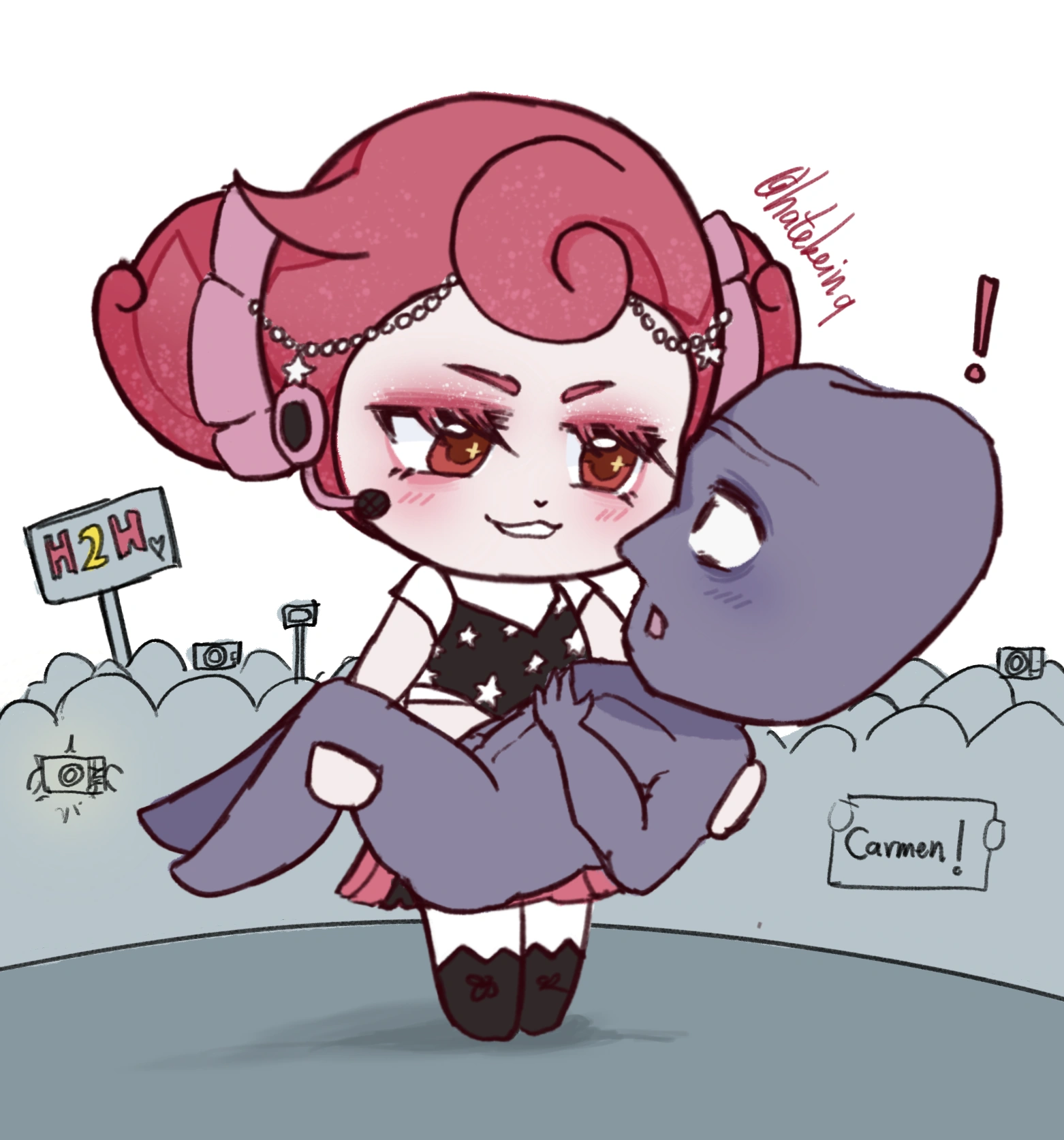 Carmenping holding an ao oni | Fandom