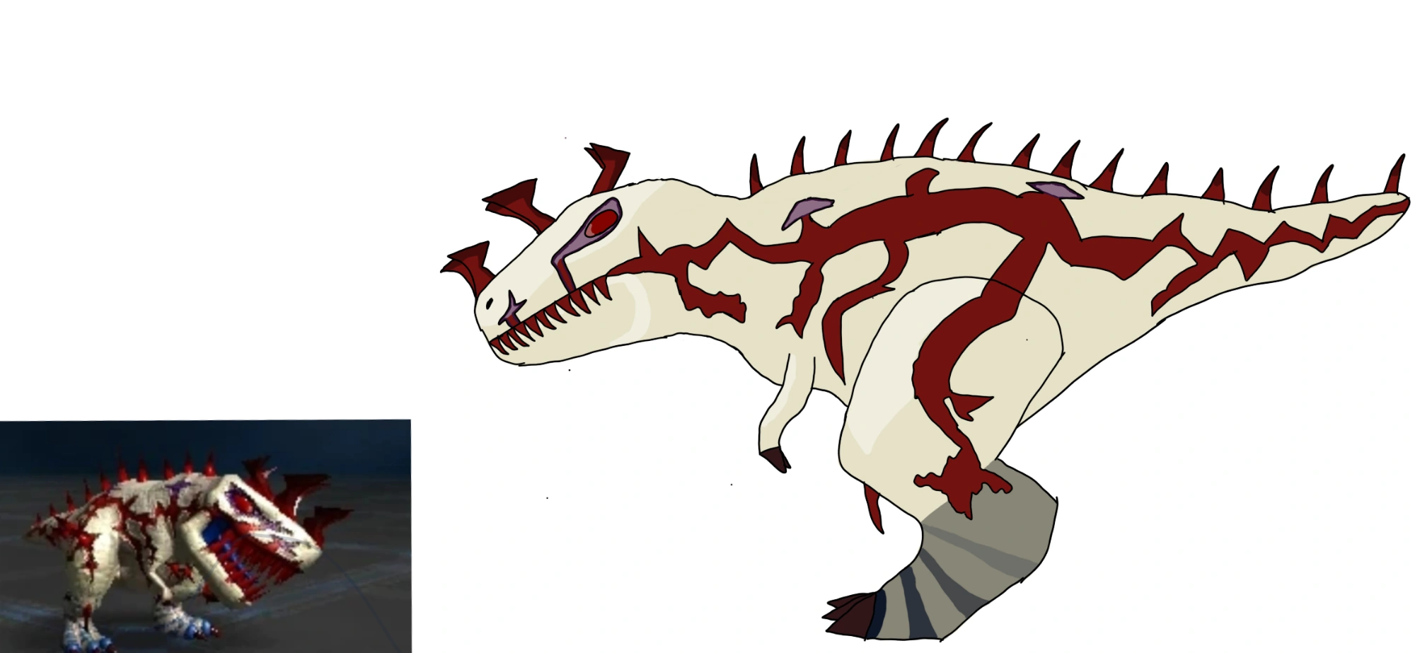 Lythronax from Fossil Fighters Frontiers in style of the DS games | Fandom