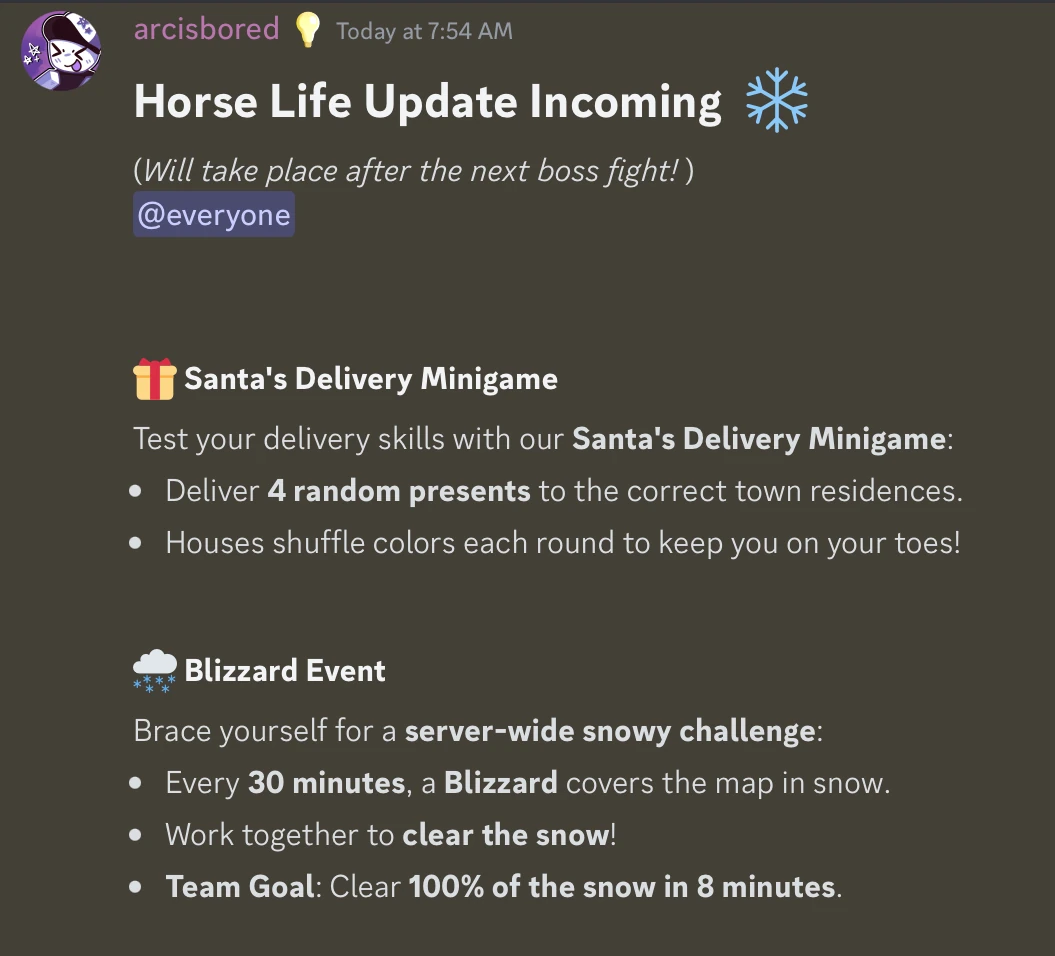 Winter Event 2024 Week 2 — Discord Update Log (12/21/2024) | Fandom