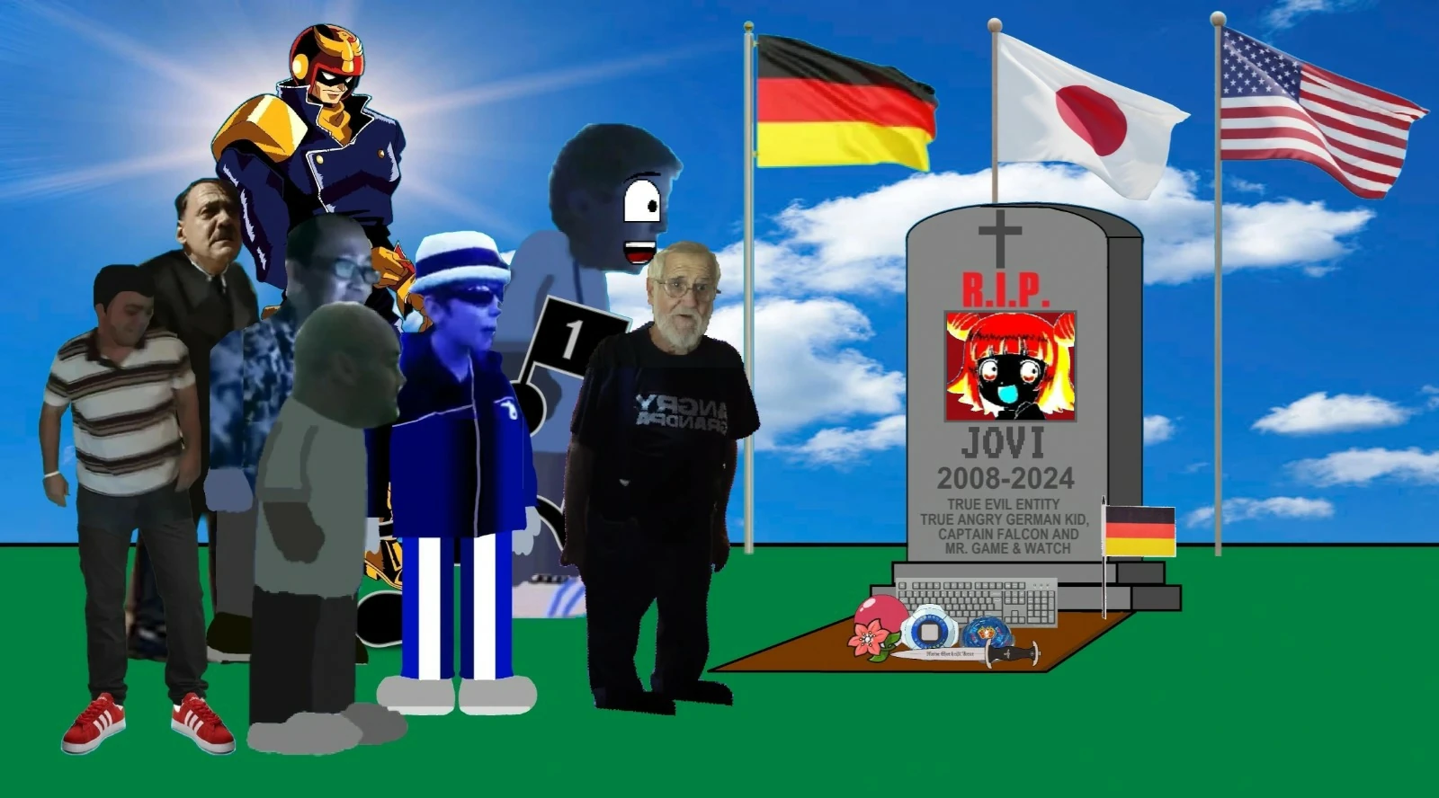 Angry German Kid visit Evil Jovi's grave with his friends | Fandom