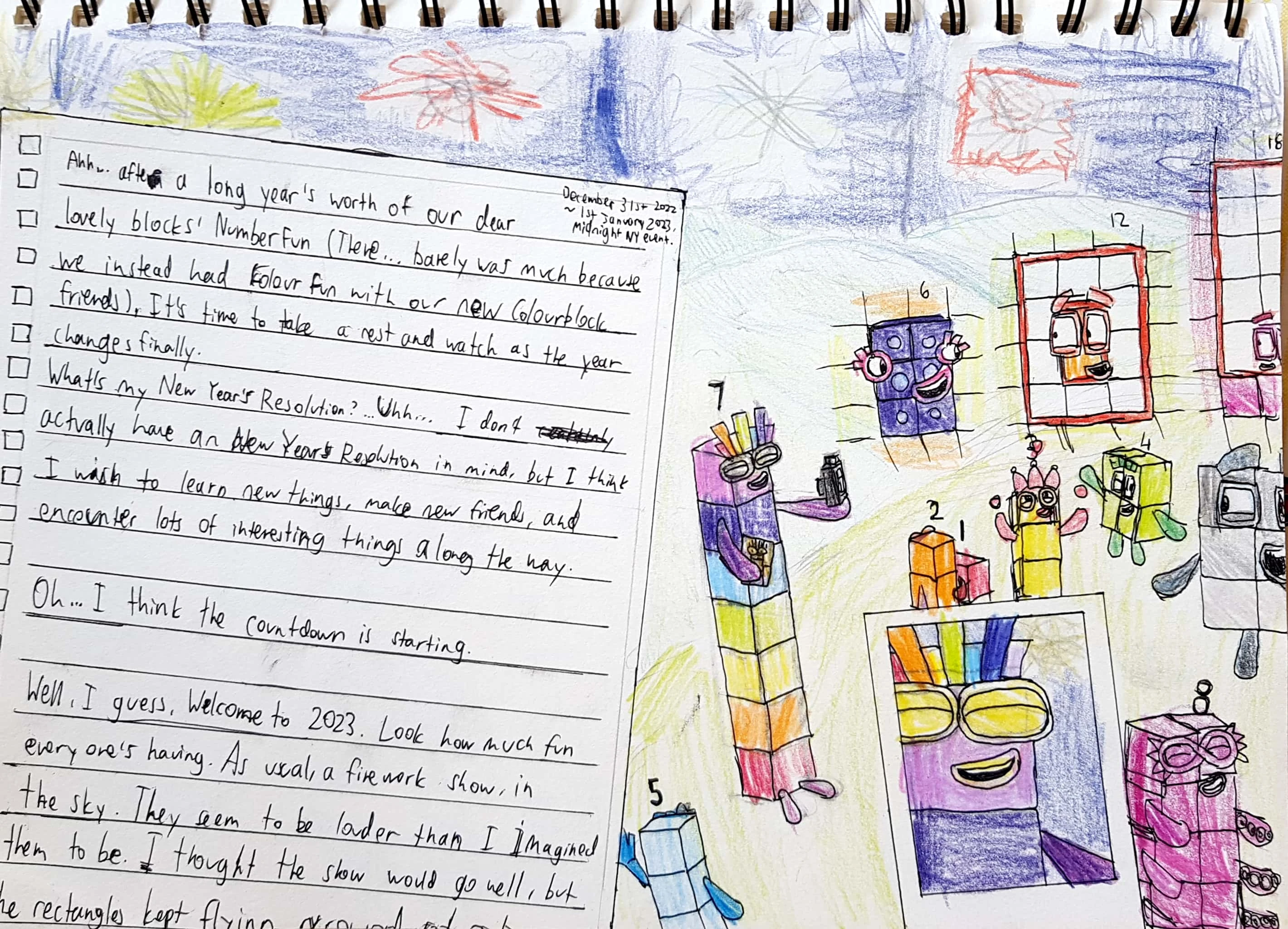 Seven's new year diary entry. | Fandom