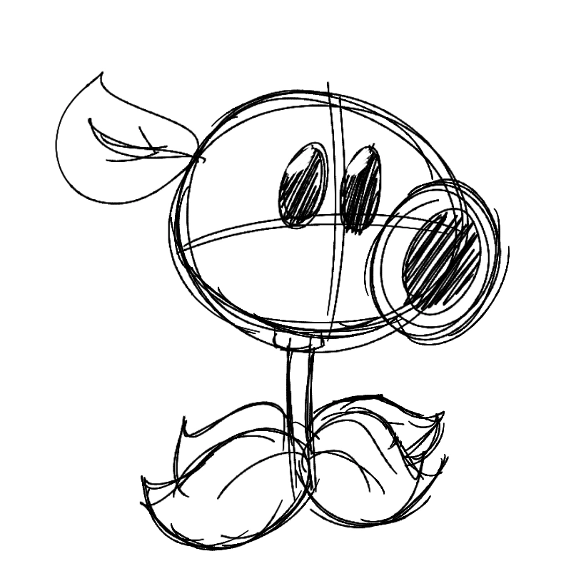 I made of sketch of Peashooter | Fandom
