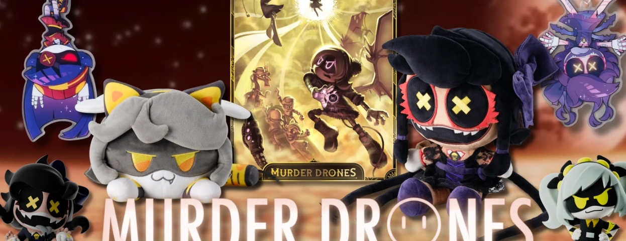 GUYS I JUST DID A FLIP ACROSS THE ROOM BC OF THE MURDER DRONES MERCHHHH ...