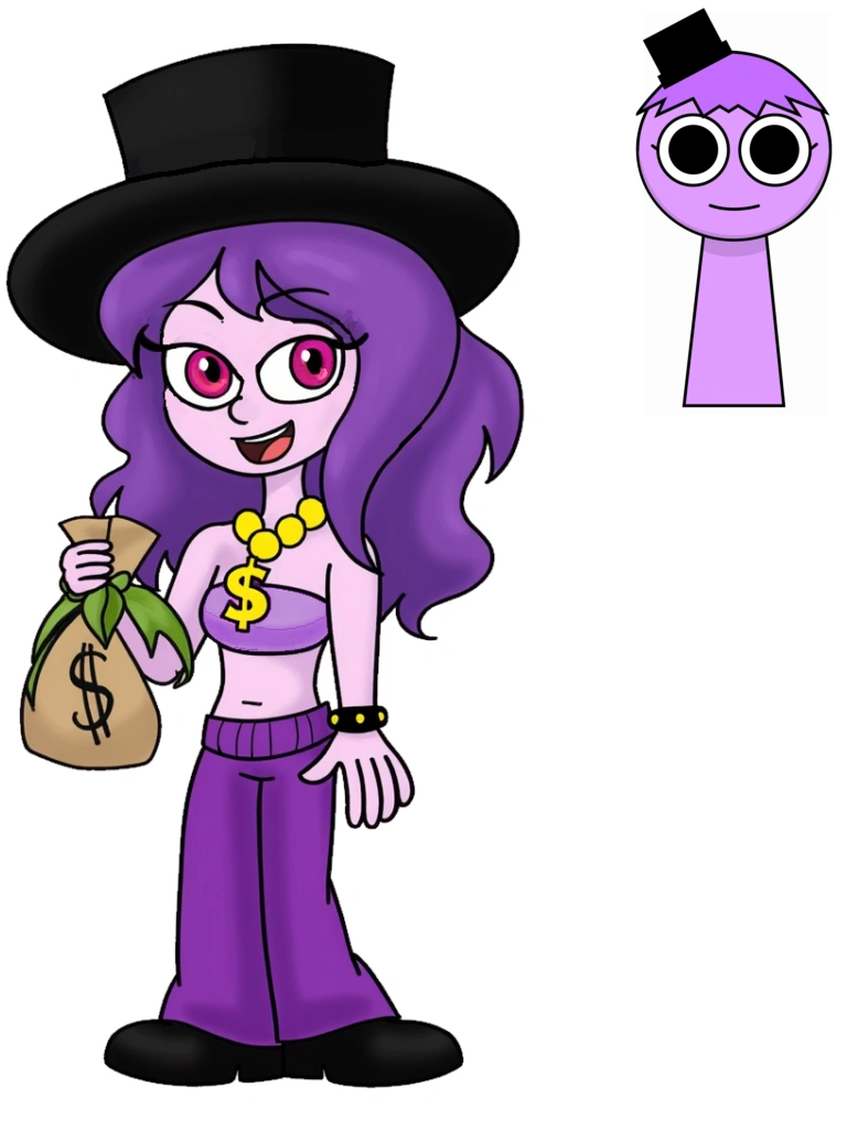 Lavender (Sam) as a TB324 Sprunki Human | Fandom