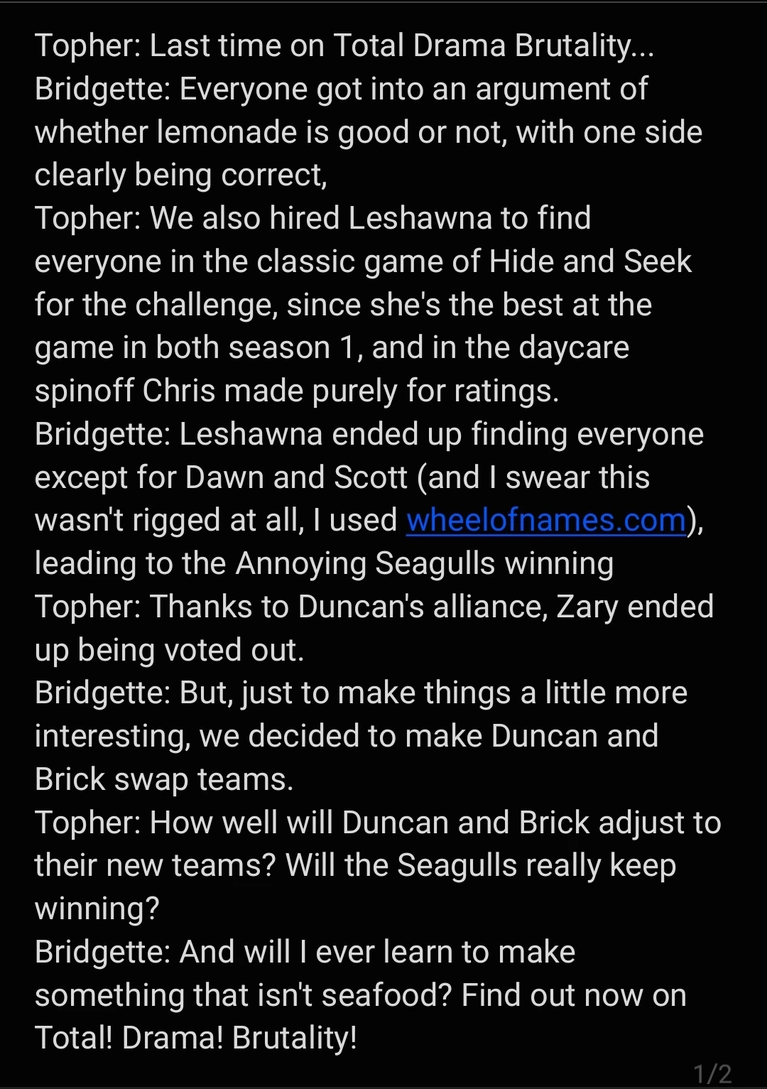 Total Drama Brutality Episode 5: Unarmed | Fandom