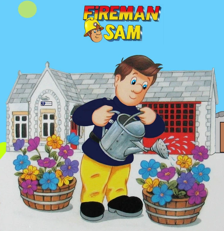 Sam watering the plants by The County Studio | Fandom